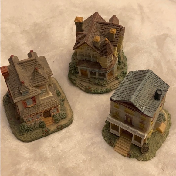 Accents | Vintage Set Of 3 Miniature Houses | Poshmark